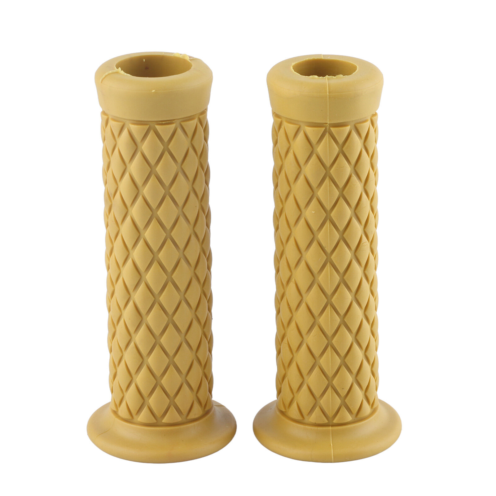 1 пара резиновых грипс 7/8in для мотоцикла, желтые