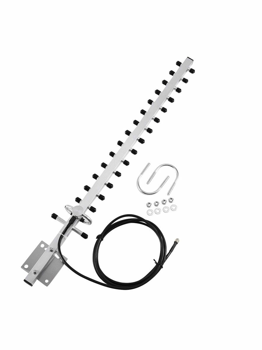 Направленная антенна Wi-Fi-маршрутизатора 25 дБи, 2,4 ГГц, разъем RPSMA, наружный усилитель Wi-Fi с кабелем 2 м для усиления беспроводного сигнала на большие расстояния