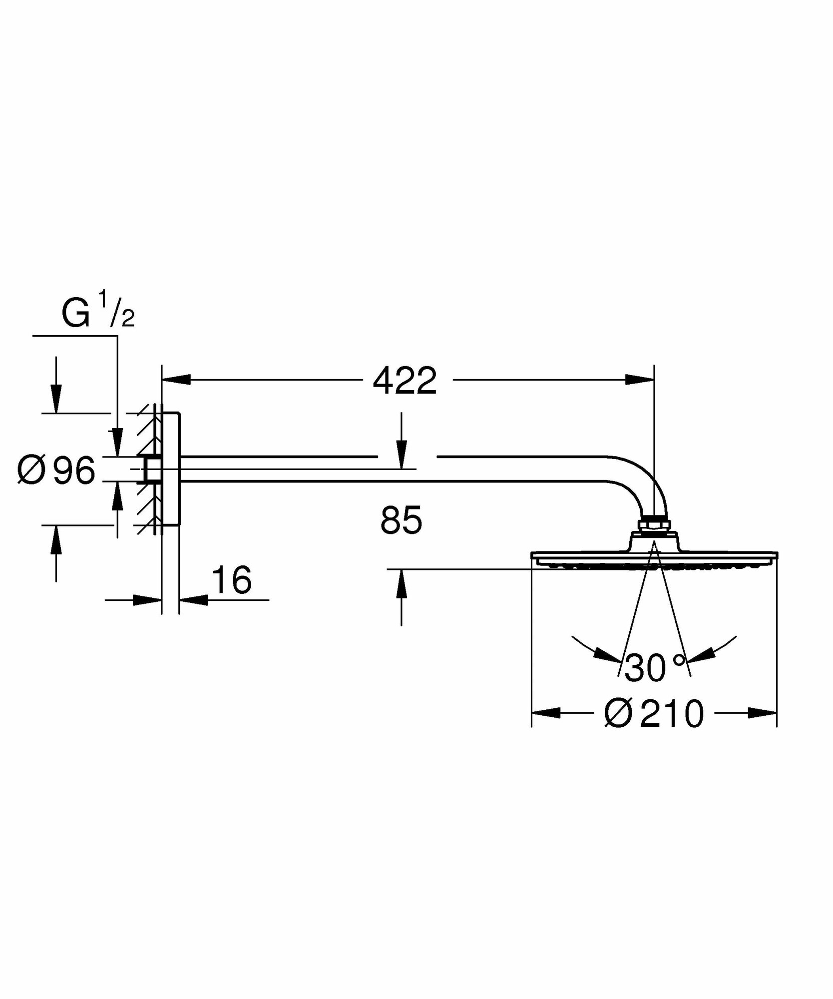 Верхний душ Grohe Rainshower Cosmopolitan 26171LS0