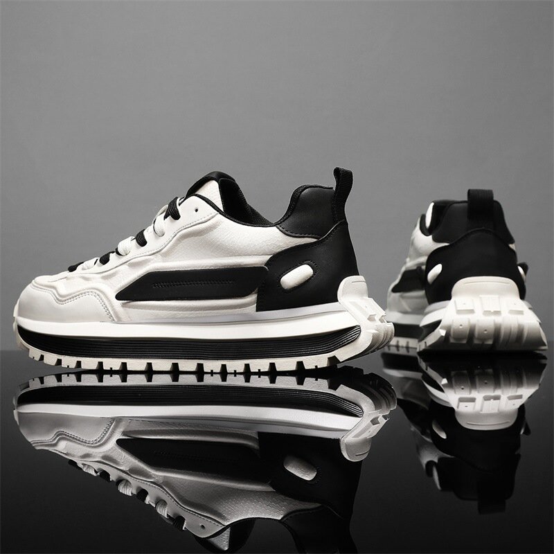 Мужская осенняя обувь 2025 года, новый стиль, дышащая, повседневная, спортивная обувь, нескользящая, мягкая подошва, белые туфли, модные мужские туфли для папы