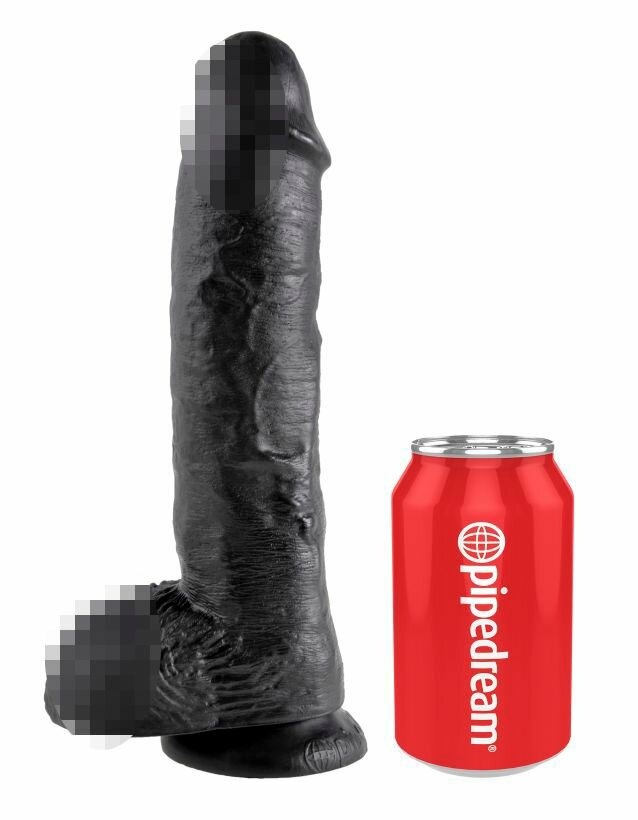 Pipedream реалистичный фаллоимитатор на мощной присоске King Cock черный, 26,7 см