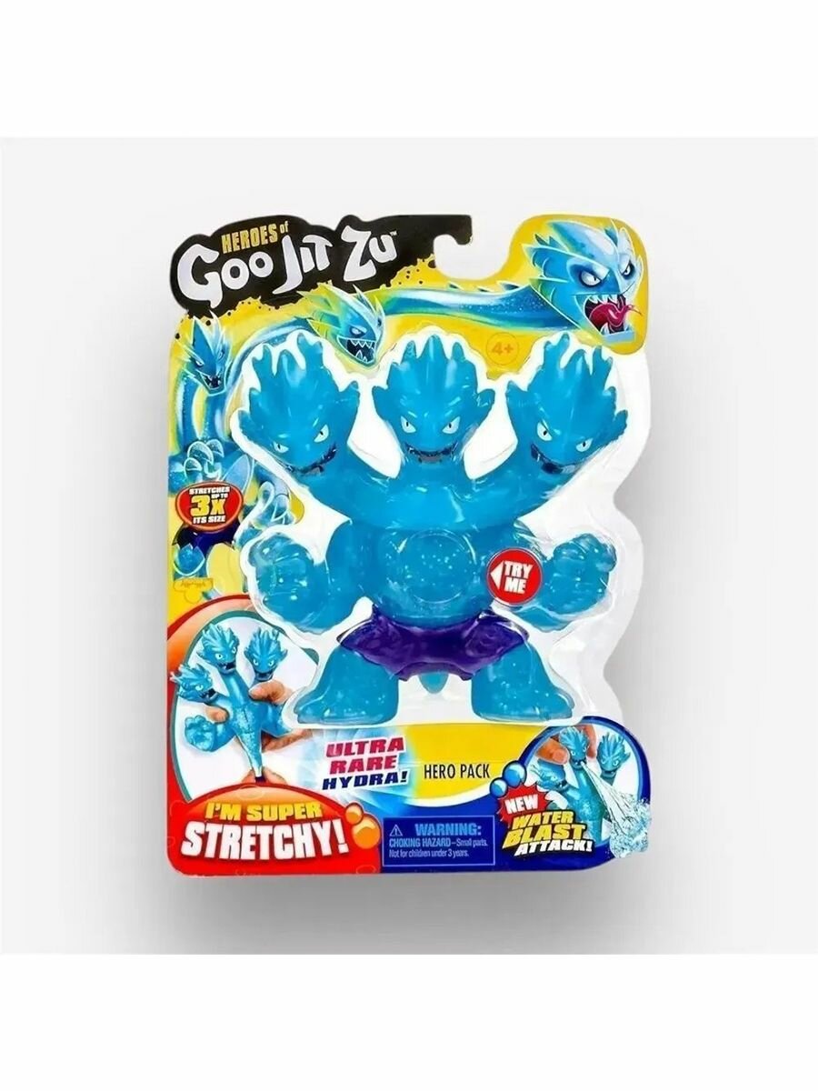 Игрушка Гуджитсу Гидра (очень редкая) тянущаяся фигурка Водная Атака Hydra Ultra Rare GooJitZu