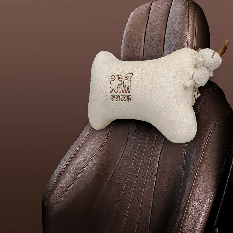 ICAROOM Car Headrest Neck Pillow, Hollow Cotton Car Cushion, All-Season Universal Cartoon Car Bone Pillow T-103X