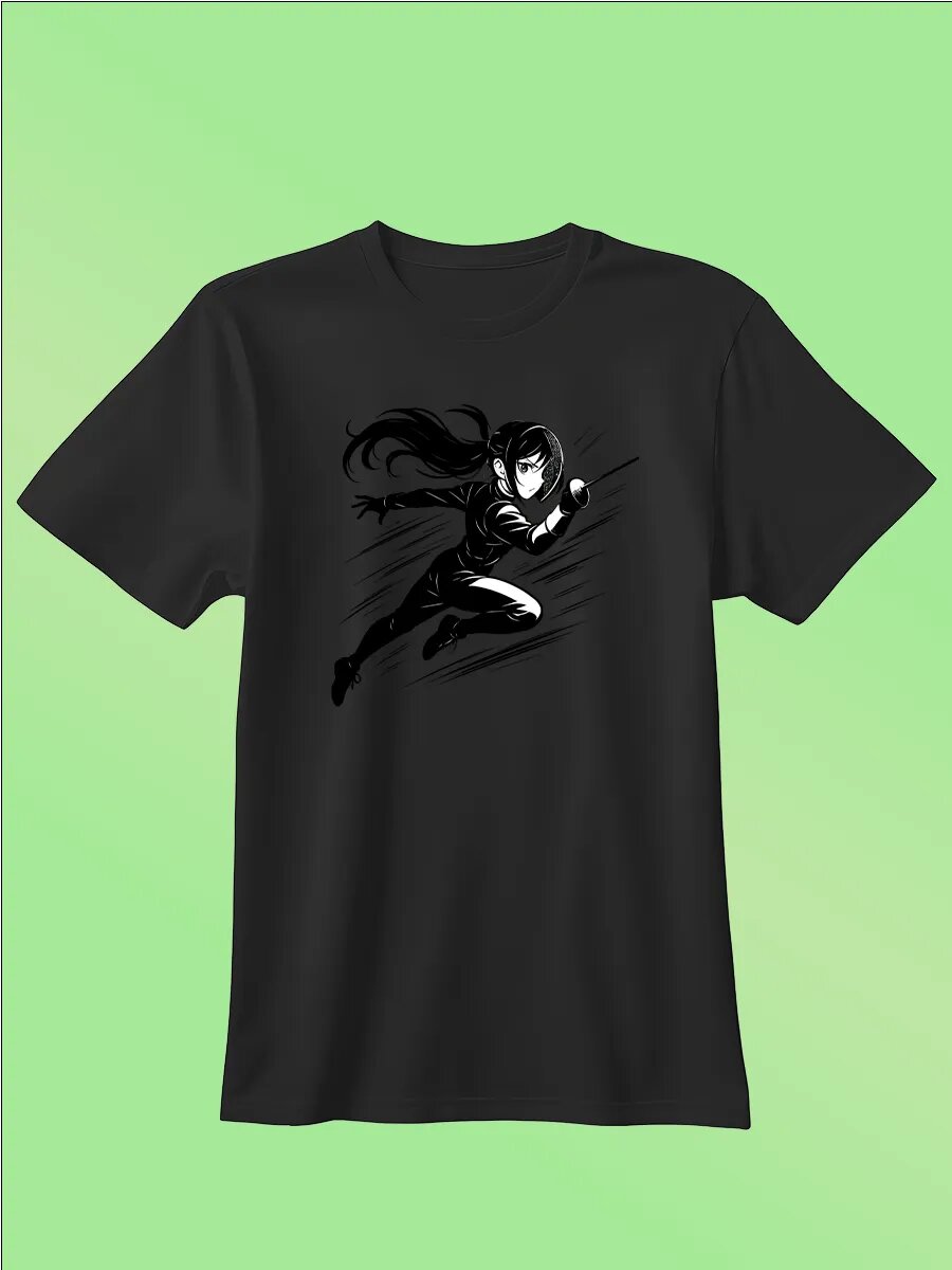 Футболка фехтование аниме