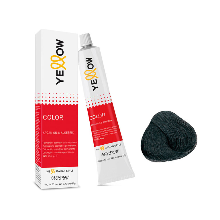 YELLOW PROFESSIONAL Ye Color Permanent Coloring Cream Ye Color Перманентная крем краска 4 СOOL 100 мл