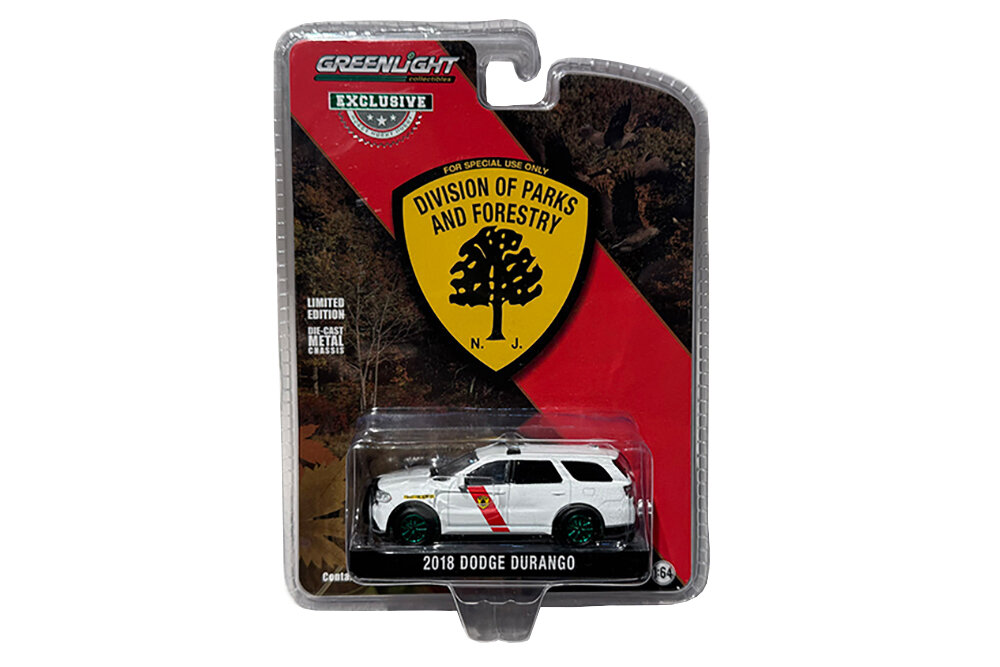 Модель коллекционная GREENLIGHT Dodge durango "new jersey state forest fire service" 2018 (greenlight!)