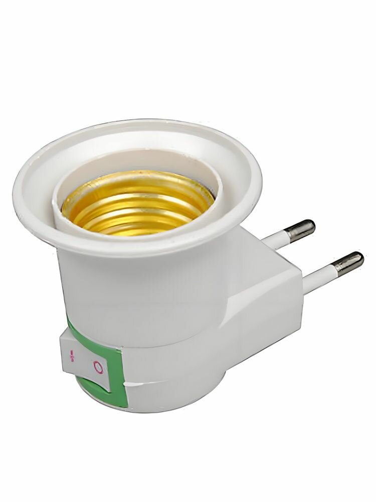 Патрон для лампы c выключателем LED, E27, 1 шт.