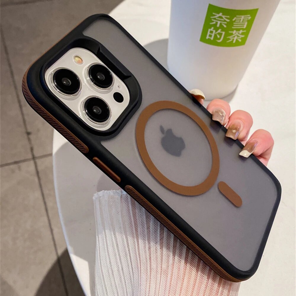 Оригинальный матовый магнитный чехол для телефона Magsafe для iPhone 16, 15, 17 Pro Max 14, 13, 12, 11, противоударный чехол с беспроводной зарядкой