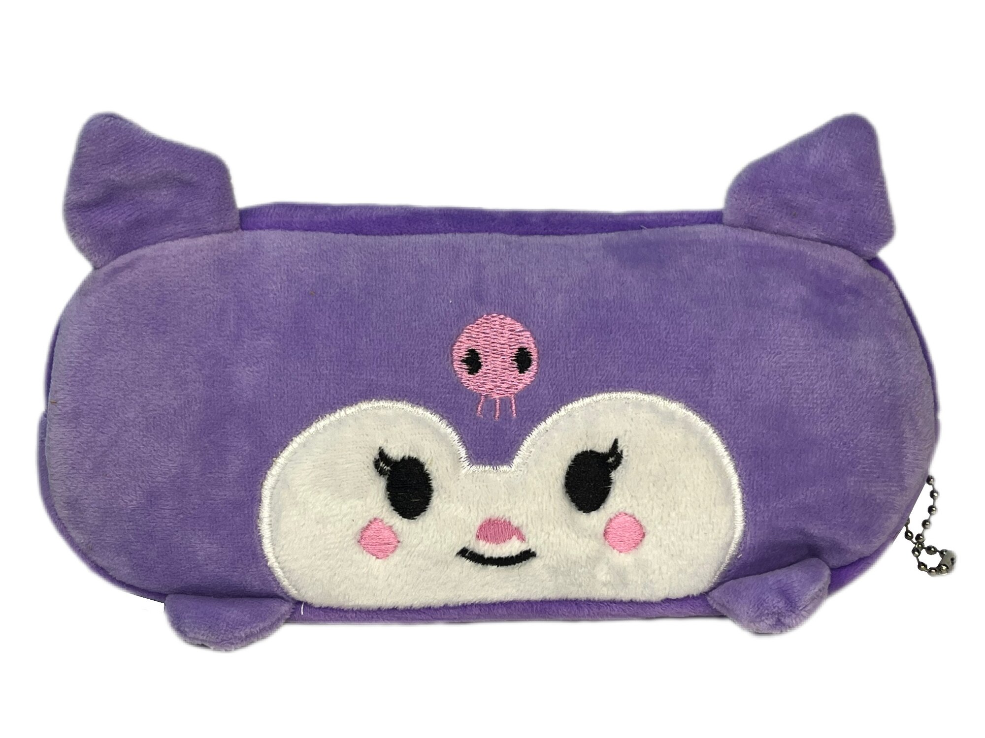 Пенал-косметичка плюшевый "Куроми" Kuromi, цвет сиреневый 20 см