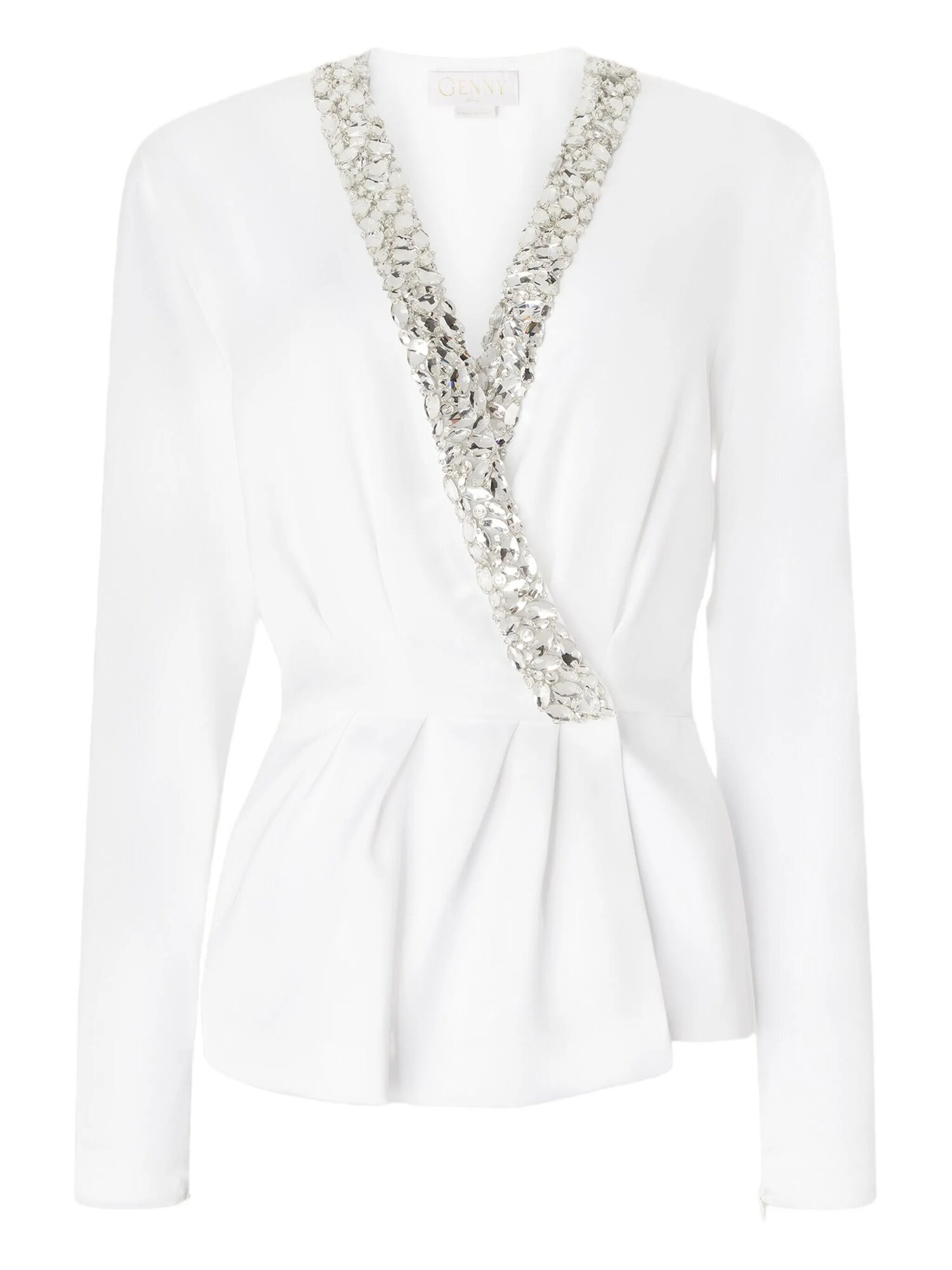 Блуза Блузка с запахом и кристаллами