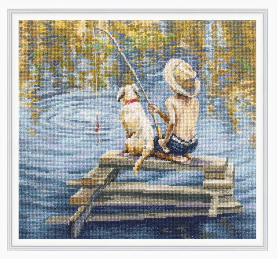 Набор для вышивания РТО #M998 Ловись, рыбка, Счетный крест, 27.5 х 24.5 см