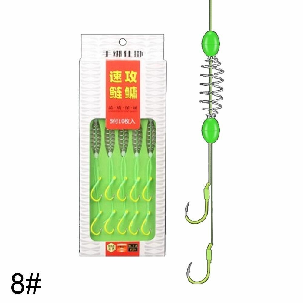 Поплавочный набор для ловли толстолобика и белого амура плавающая кормушка с двойными крючками / Четыре крючка, для донной и поплавочной снасти