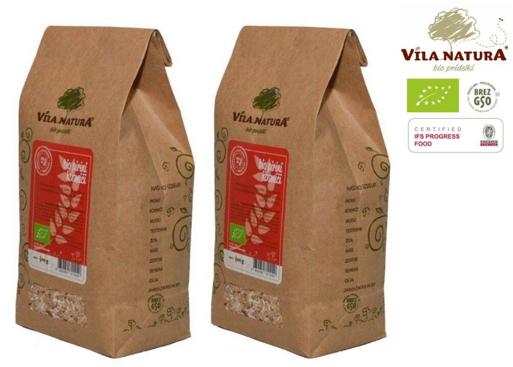 Хлопья из спельты цельнозерновые био Vila Natura Словения 2х500г