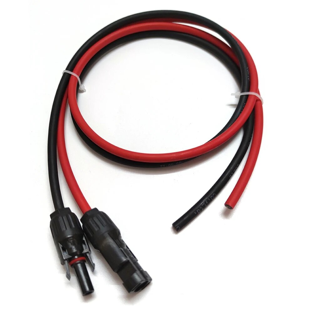 6/4/2,5/1,5 мм2 10/12/14/16AWG Удлинительный кабель для солнечной панели Черный и красный медный провод с солнечным разъемом постоянного тока 30 А для фотоэлектрических систем