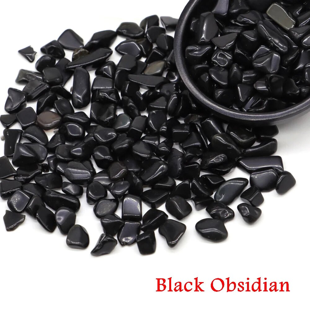 Натуральные камни лазурит Черный, 100g, Black Obsidian