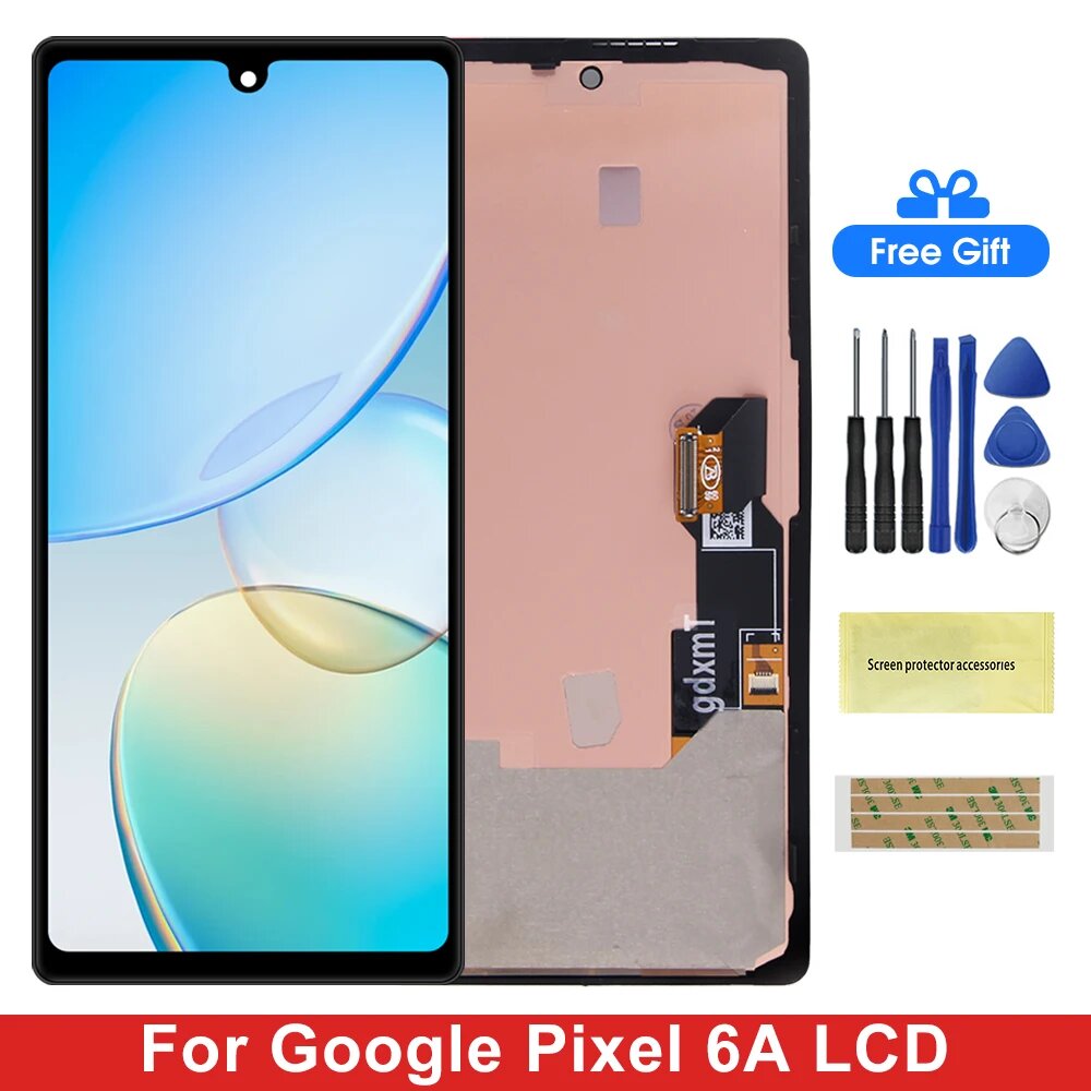 Для AMOLED для Google Pixel 6A Google Pixel6A GX7AS GB62Z G1AZG ЖК-дисплей, сменный преобразователь сенсорного экрана в сборе
