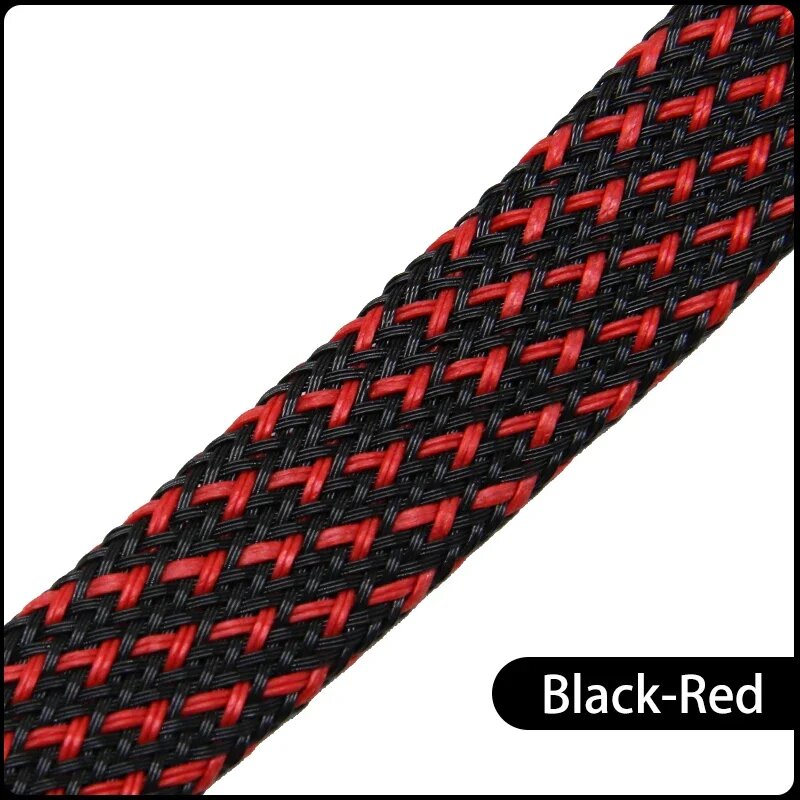 2/5/10/20/50 м плетеные рукава 2 мм защита для прокладки кабелей высокая плотность ПЭТ-провод крышка змеиная кожа плетеная оболочка проволочный рукав