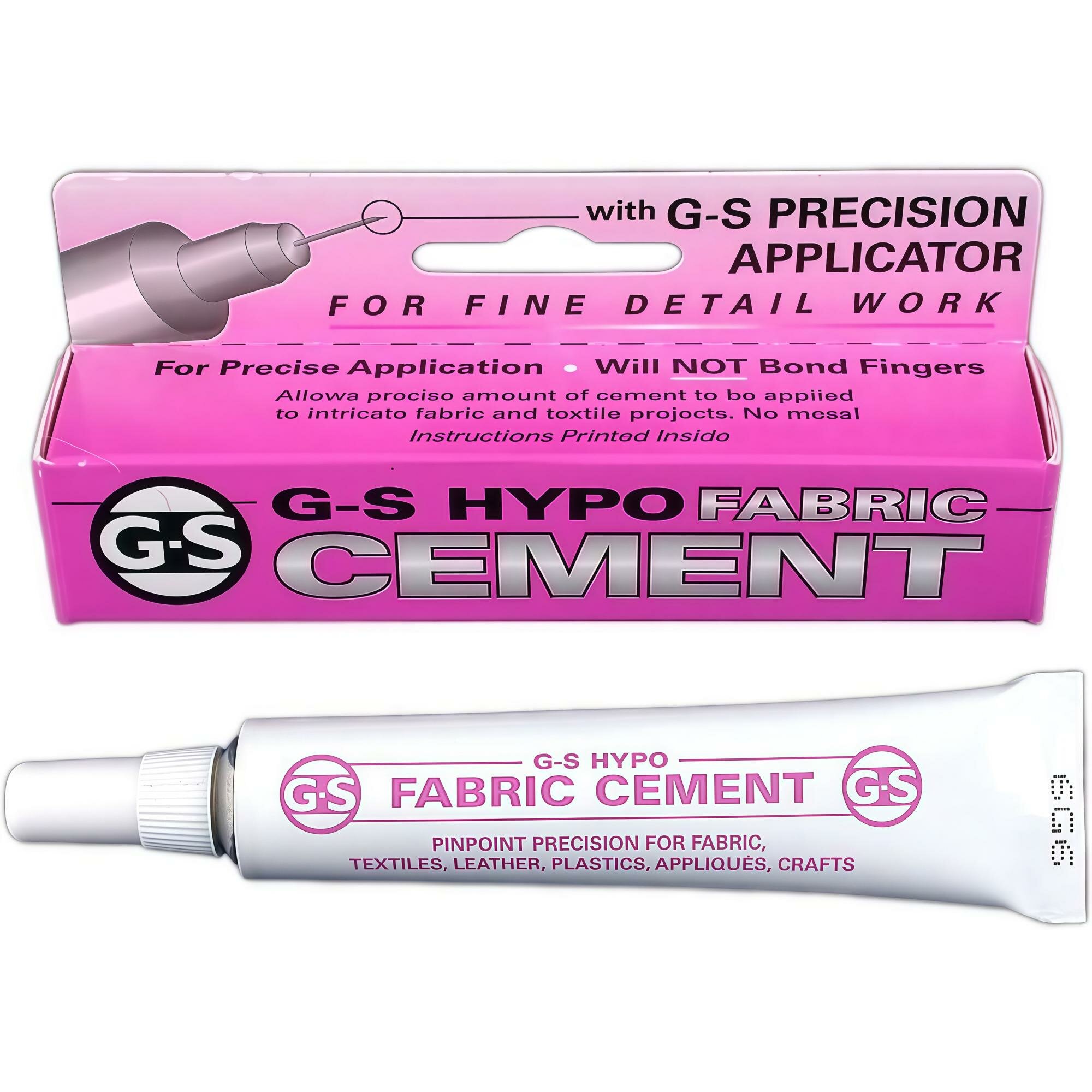 Клей для ткани, G-S Hypo Fabric Cement, с тонким носиком, прозрачный, 9 мл
