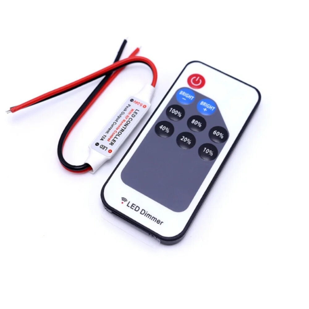 Мини-светодиодный одноцветный диммер постоянного тока 5 В 12 В 24 В 6A 5050 2835 Ленточные светильники ШИМ-контроллер постоянного напряжения с радиочастотным пультом дистанционного управления с 9 клавишами