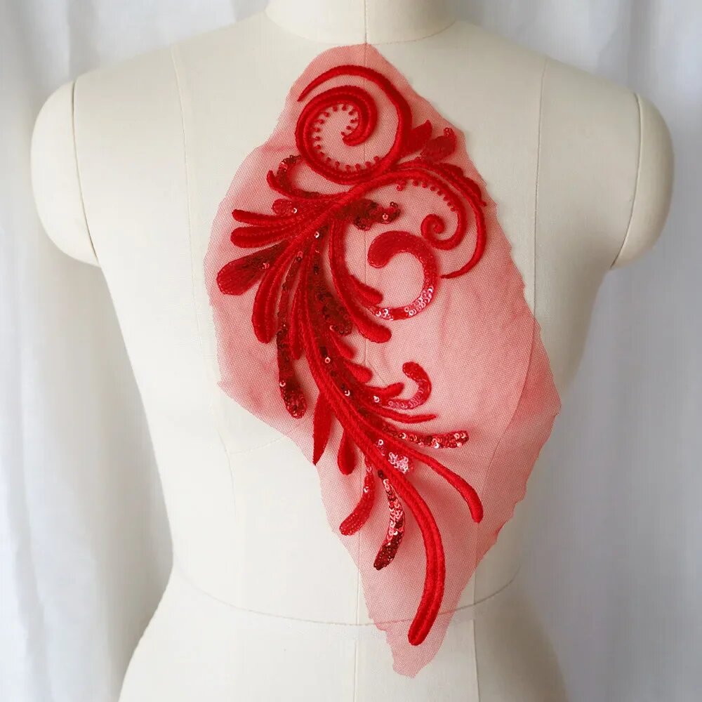 Вышивка блестками, цветок, аппликация, кружевная ткань, отделка, сетчатый воротник для свадебного платья, нашивка для шитья, вечернее платье, декор, поделки своими руками