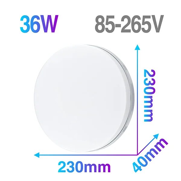 MANVIV LIGHTING Потолочный светильник квадратный теплый/холодный белый 48 Вт