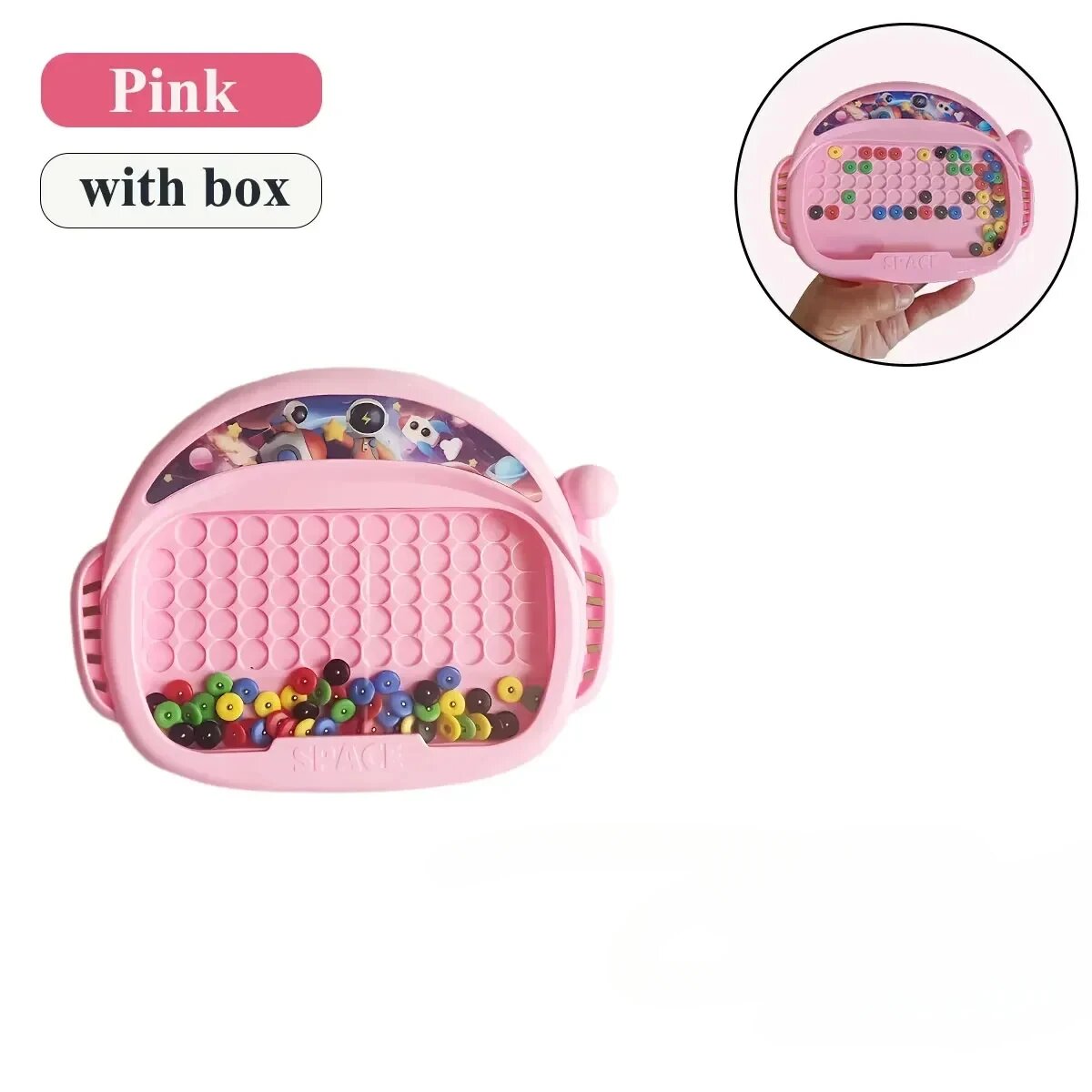 1 шт. детская магнитная доска для рисования с ручкой и бусинами, игрушка для рисования для детей 3-8 лет, образовательный подарок Монтессори для мальчиков и девочек