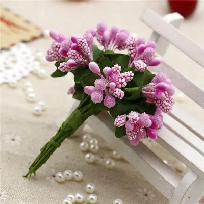 Искусственные цветы сиреневые, pink, 144 шт.