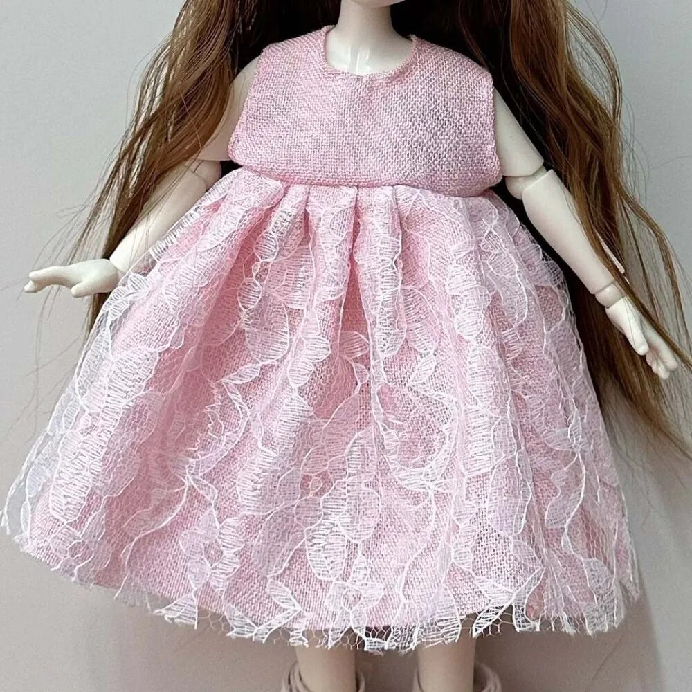 Розовое платье для куклы BJD, Style 11