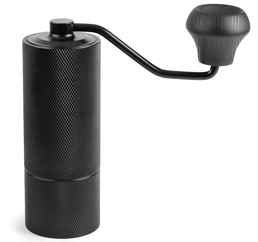 Кофемолка ручная (механическая), компактная, черная, пыльник, щеточка