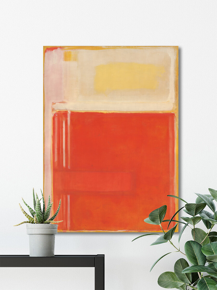 Картина абстракция / Марк Ротко, минимализм картина ( красная ), 20х30 см.