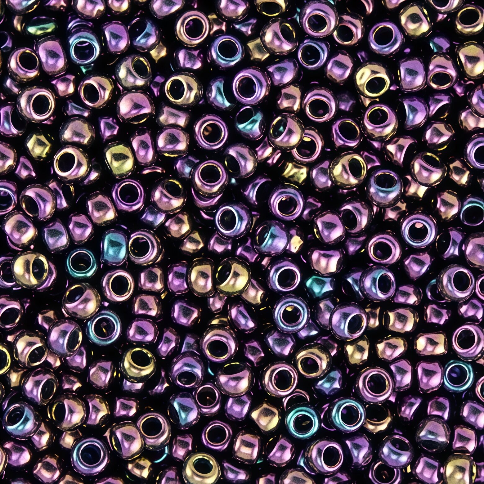 Бисер TOHO круглый, размер 11/0, цвет #85 (Металлизированный, фиолетовый ирис), 10 грамм