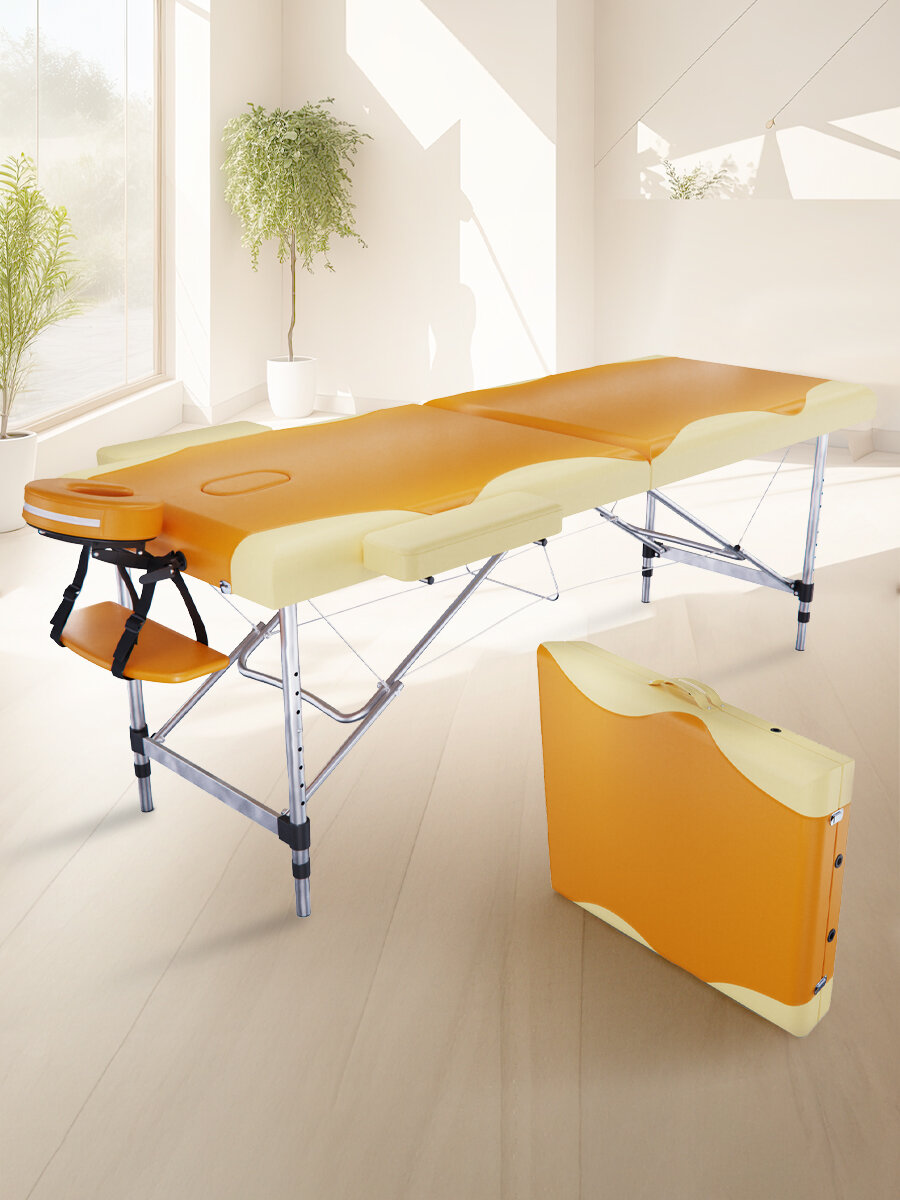 Массажный стол DFC NIRVANA Elegant PREMIUM, цвет оранжево-бежевый