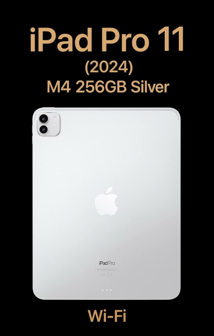 Планшет iPad Pro 11" (2024) M4 256GB, Поддержка Wi‑Fi 6E, Silver
