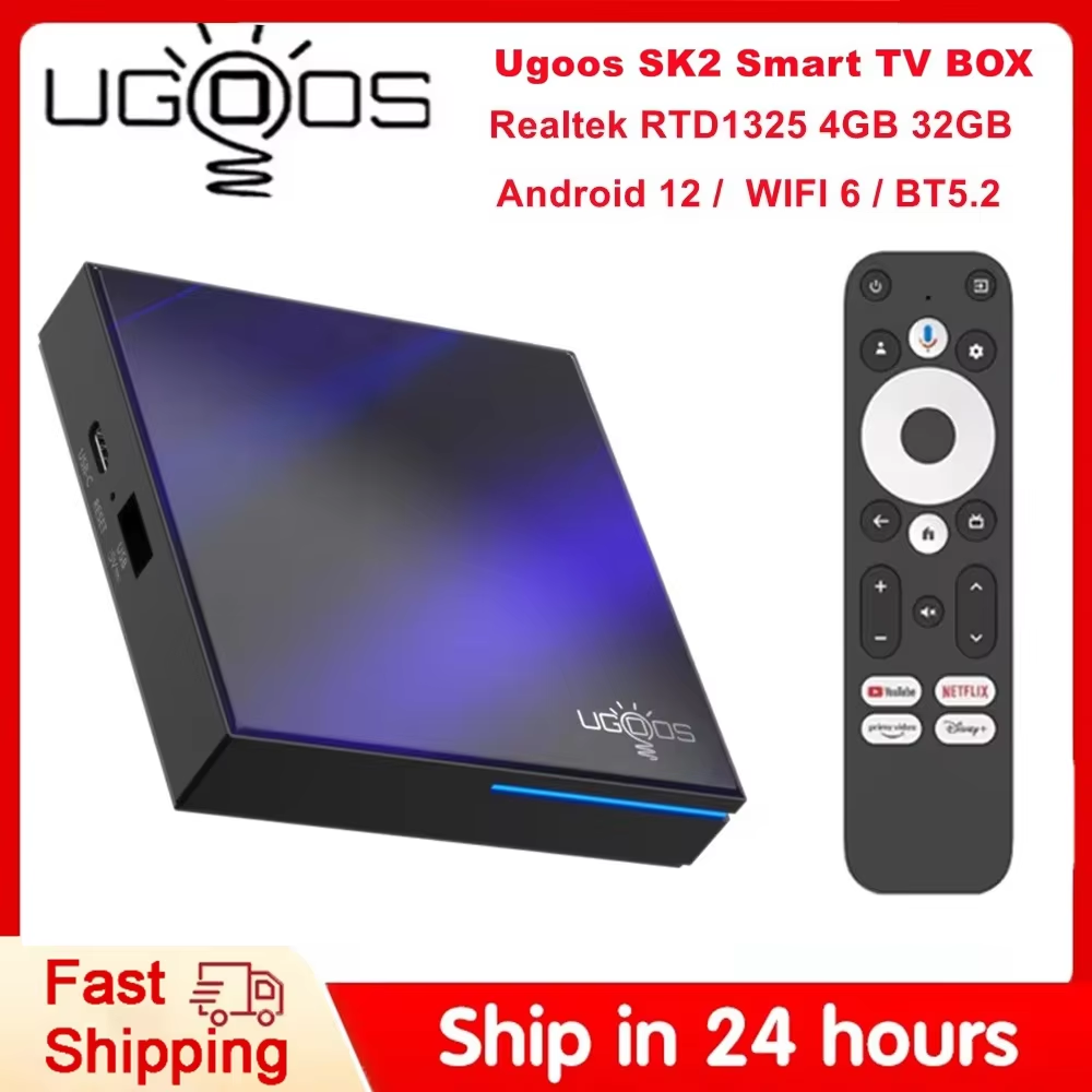 Смарт - телевизор Ugoos SK2 Google Android TV 12 Realtek RTD1325 4GB 32GB Wifi 6 BT5.2