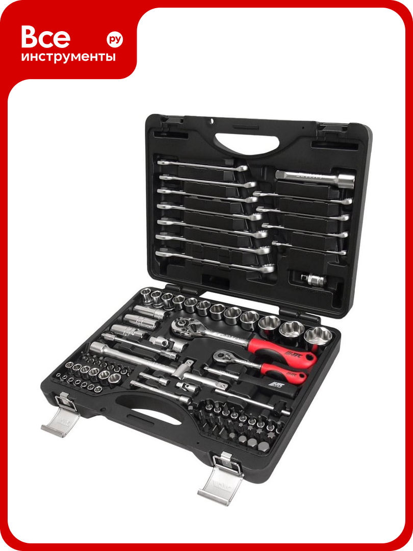 Набор инструментов 1/4, 1/2 для поврежденных болтов и гаек 85шт /1/3 JTC-S085C-B72, пластиковая