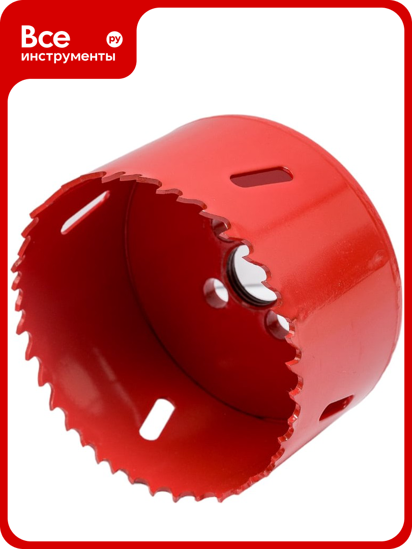 Коронка BIMETAL 76 мм Matrix 72476, для сверления отверстий черных цветных металлах пластике, пластиковый, черный