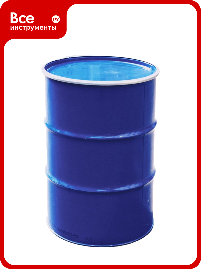 Бочка стальная Тара. ру 210л с крышкой и обручем 0,9x0.8x0.9 RAL 5010, цв. синий 00856