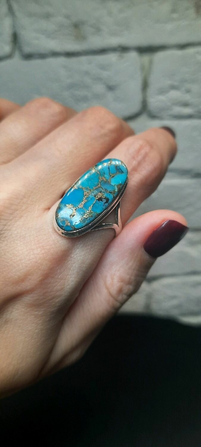 Кольцо, бирюза
