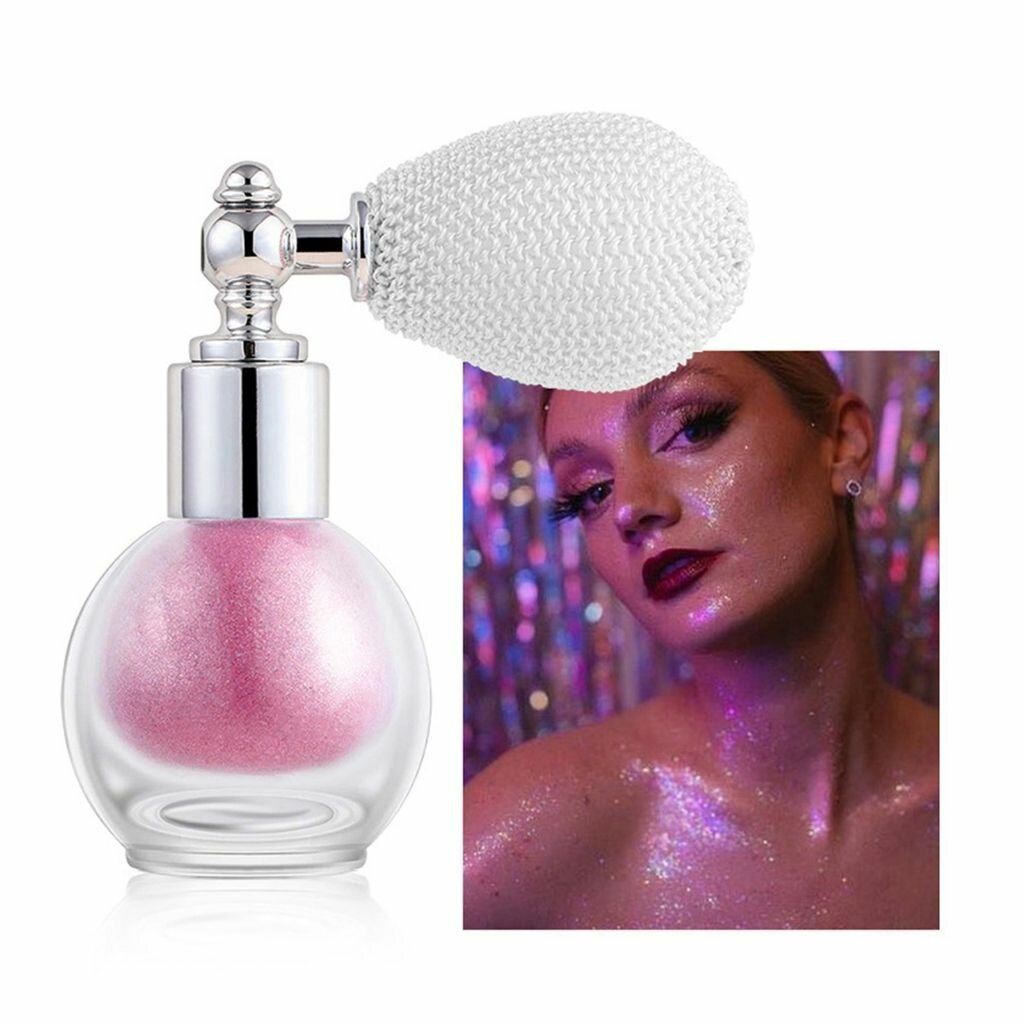 Спрей-осветляющий блеск для тела с ароматом пудры High gloss powder Spray glitter
