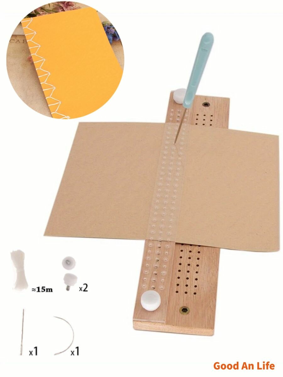 Набор для переплета книг для начинающих. с вощеной нитью, шилом, проколом, иглой и изогнутой иглой. для самостоятельного изготовления переплетных изделий