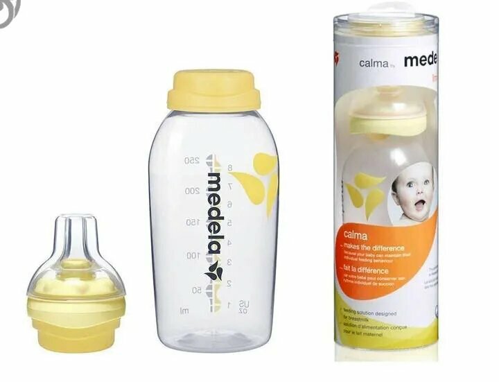 Бутылочка для кормления Medela Calma, со смартсоской, скорость потока средняя, 250мл