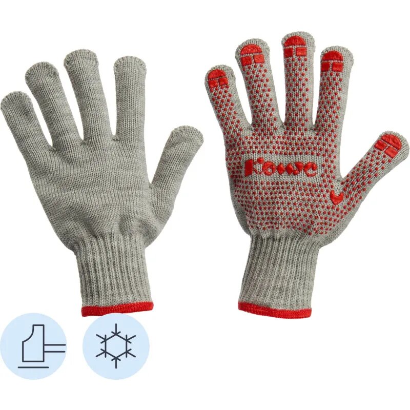 Перчатки защитные комус зимние акриловые с ПВХ покрытием цв. серый 2098943