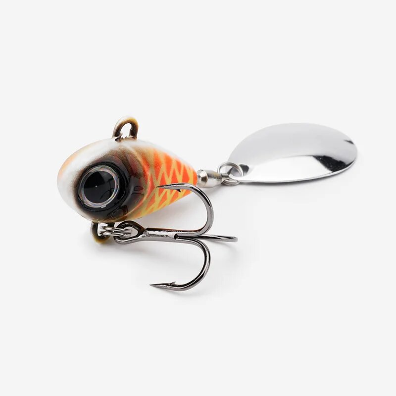 Ложка-спиннер, тонущие воблеры, приманки, металлические приманки, 15 г, 20 г, приманка VIB, вращающиеся приманки с блестками и хвостом, рыболовные приманки для дальнего заброса