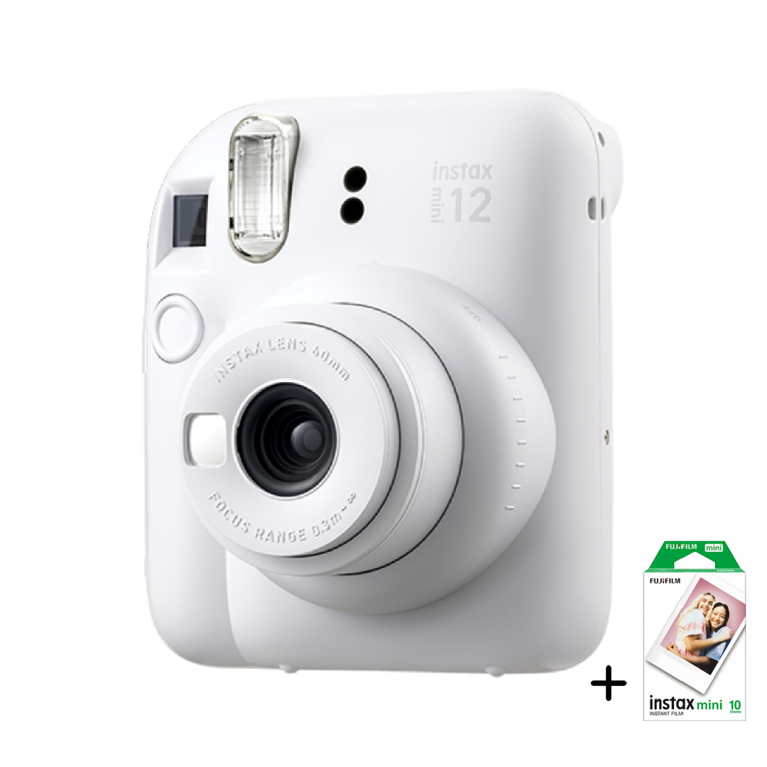 Фотоаппарат моментальной печати Fujifilm Instax Mini 12 (Содержит 10 листов фотобумаги) Clay White (белый)
