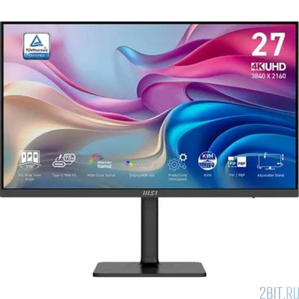 Монитор MSI 27" MD272UPHG черный IPS LED 16:9 HDMI M/M матовая 300cd 178гр/178гр 3840x2160 60Hz DP 4K USB 5.9кг