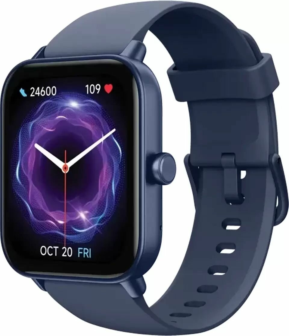 Умные часы TTEC Tempus 46mm TFT Screen Rectangular Metal Casing Smart Watch с TFT-экраном. Цвет: синий.