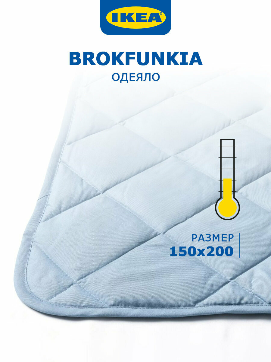 Одеяло BROKFUNKIA икеа light warm 150x200 blue AP гипоаллергенное