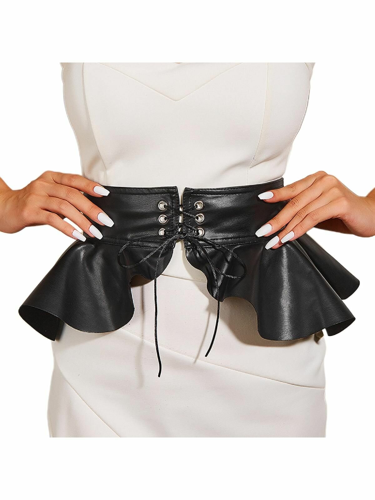 Женский корсет-пояс с регулировкой, Черный