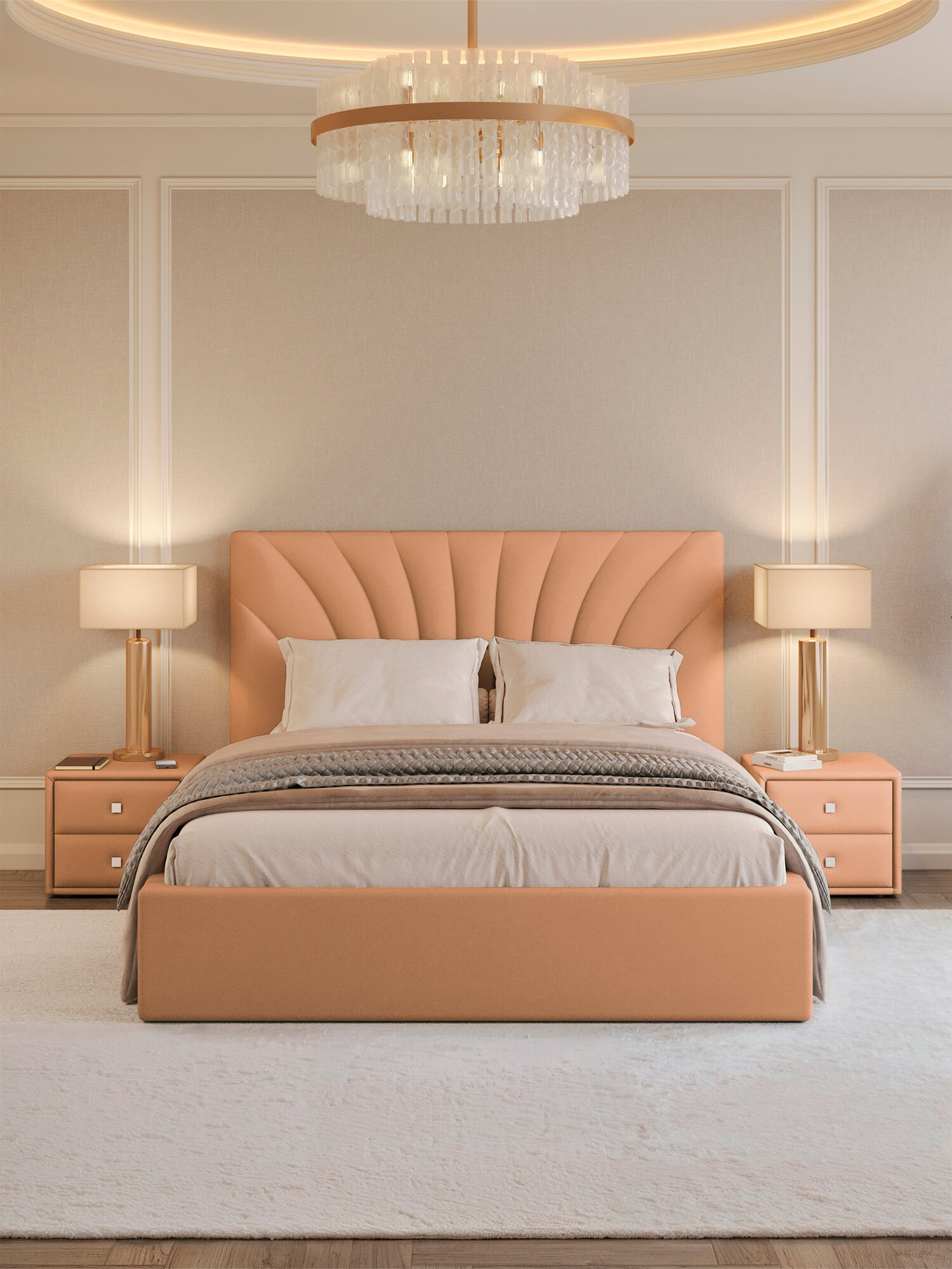 Кровать двуспальная 120х200 с подъемным механизмом, Ариэль с мягким изголовьем для дома и спальни, ортопедическое основание, ящик для белья