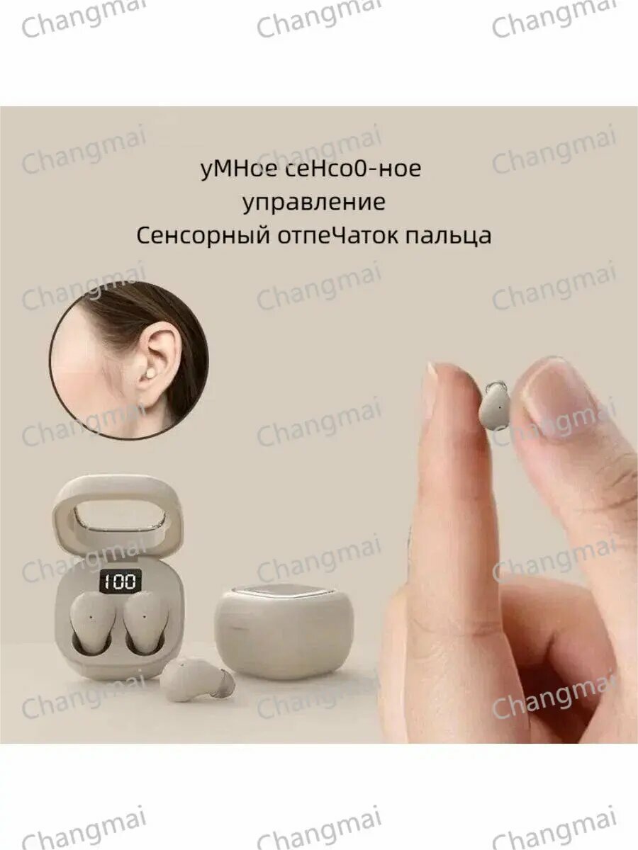 Мини-невидимая гарнитура Bluetooth 5.3 с шумоподавлением HIFI стерео-вкладыши